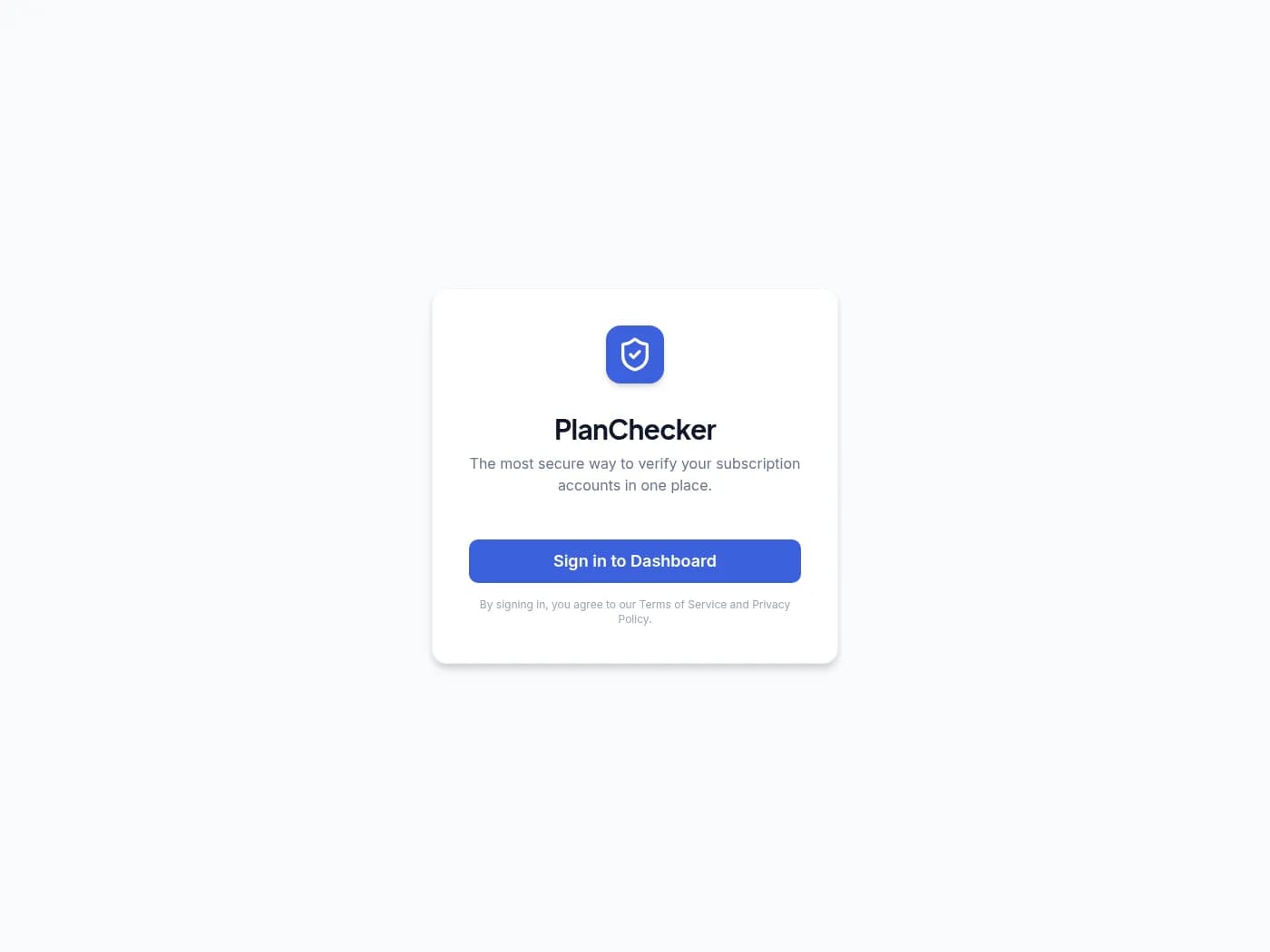 Account Plan Checker