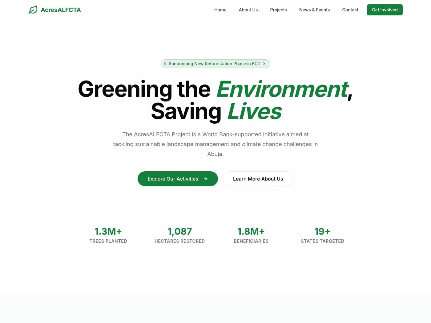 AcresALFCTA Web Portal