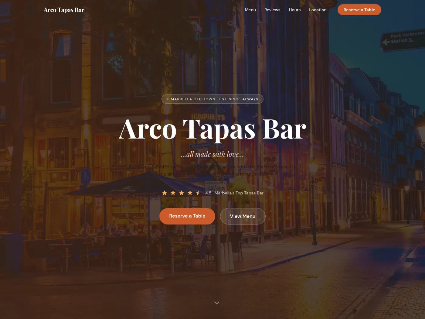 Acro Tapas Bar Experience