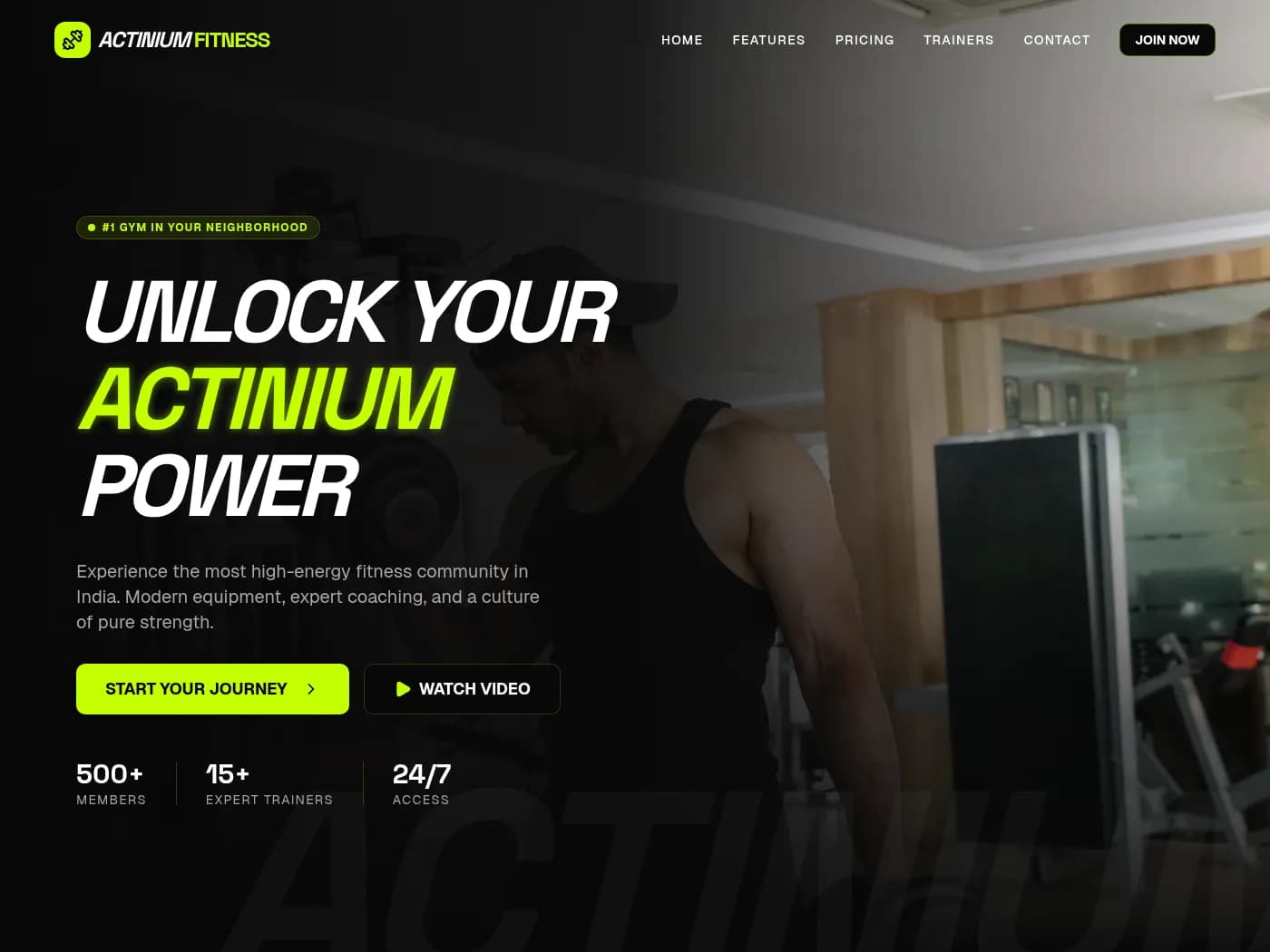 Actinium Fitness Gym Site