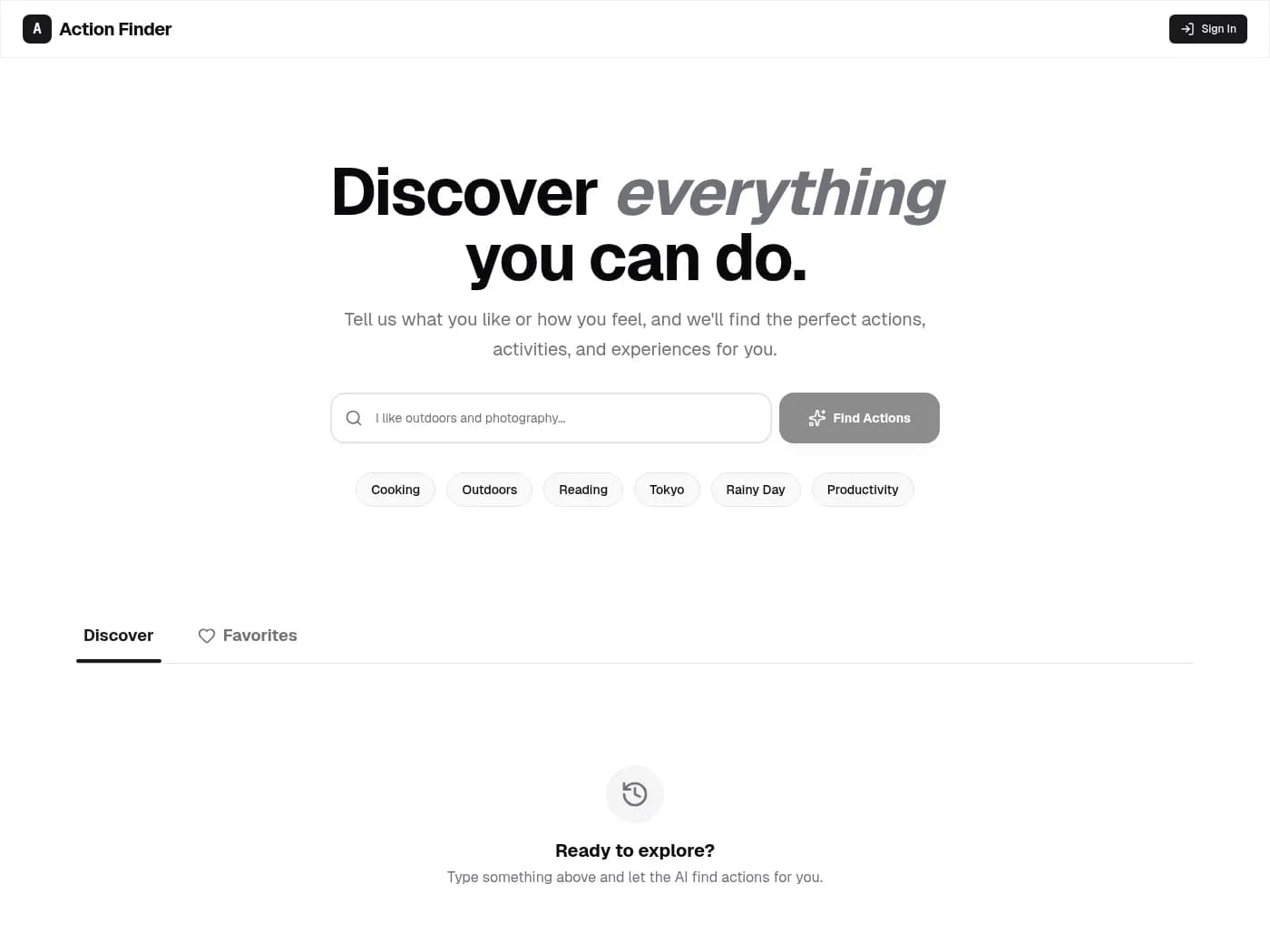 Action Finder