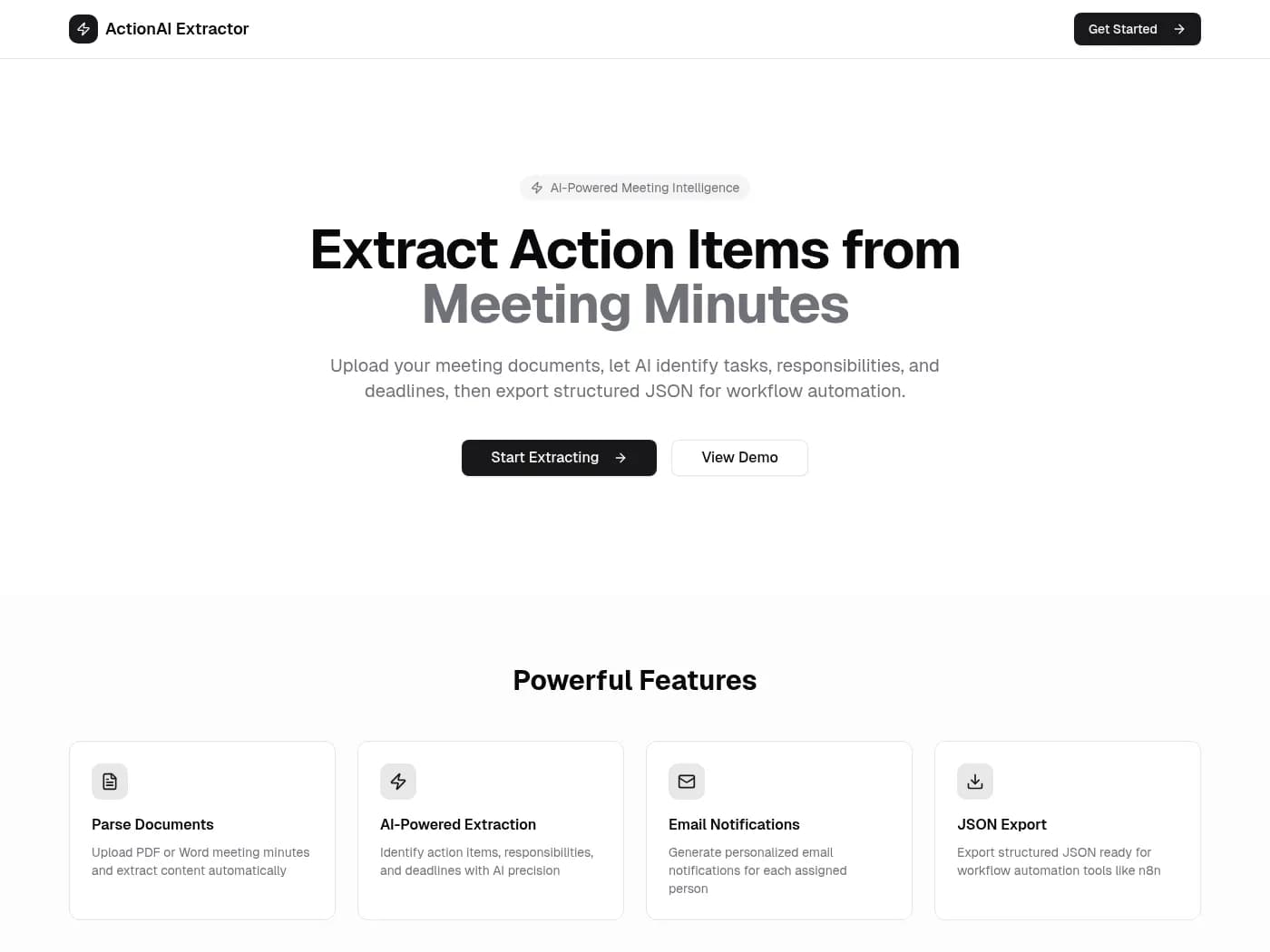 ActionAI Extractor