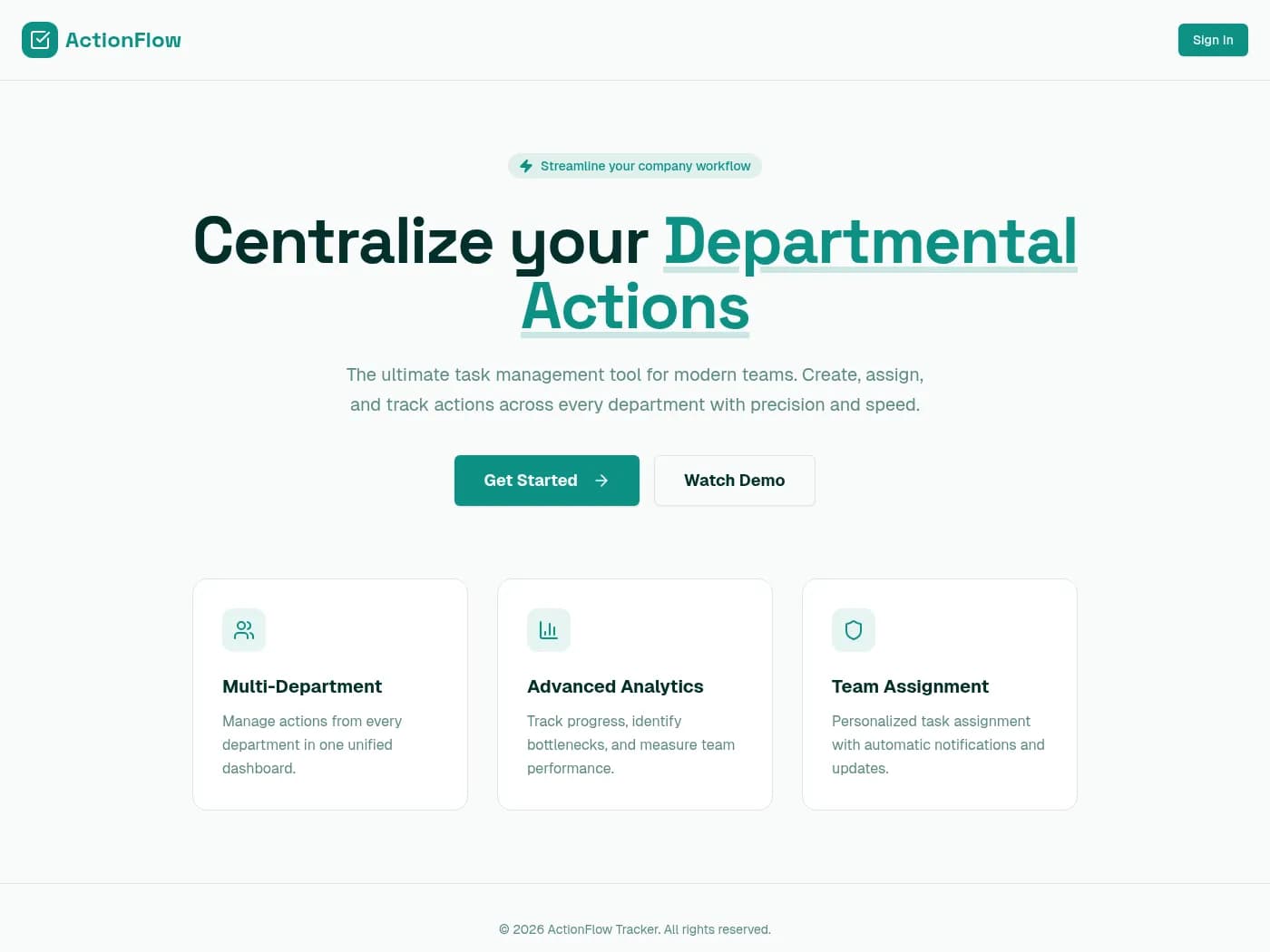 ActionFlow Tracker