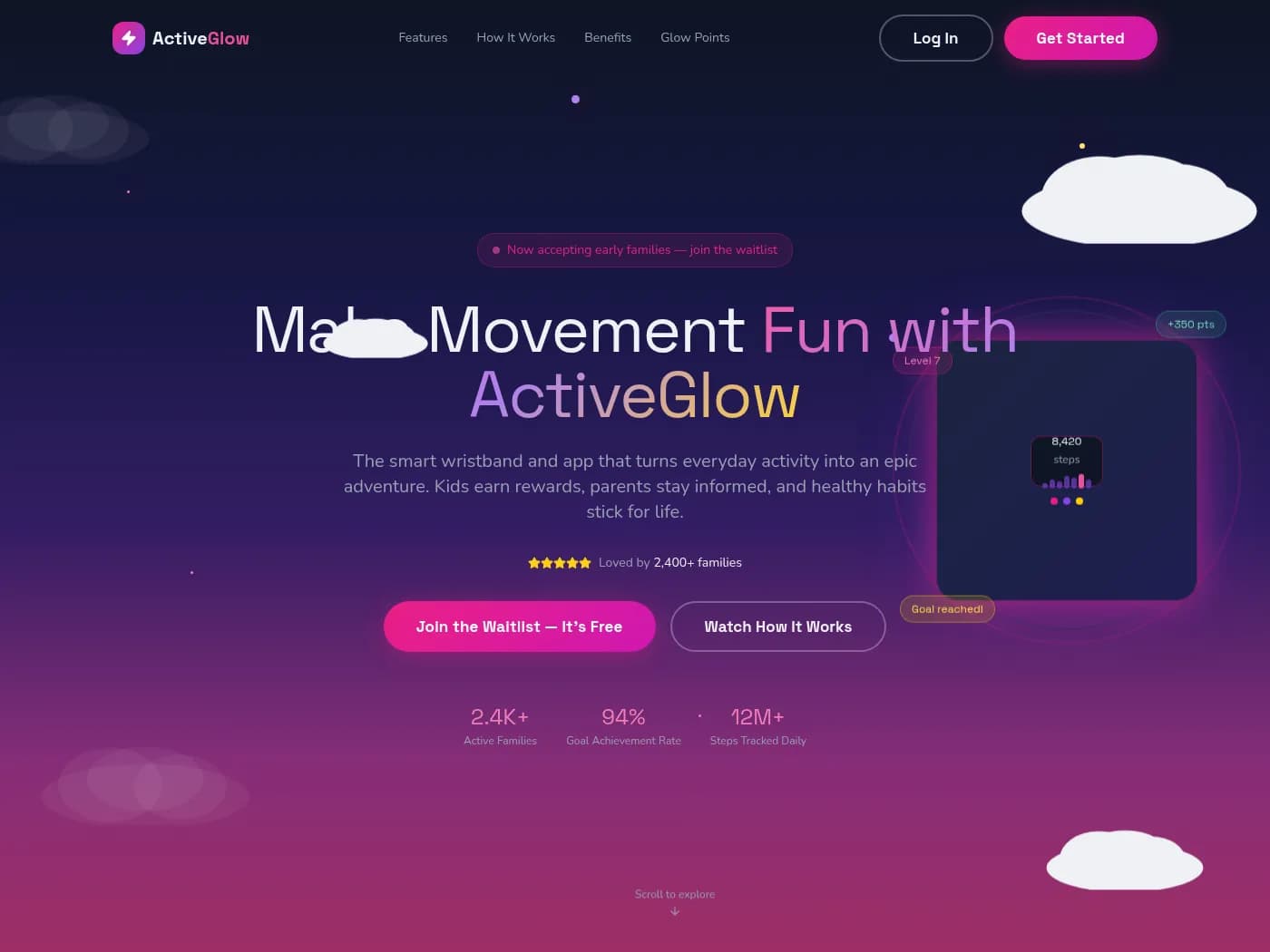 ActiveGlow Landing Page