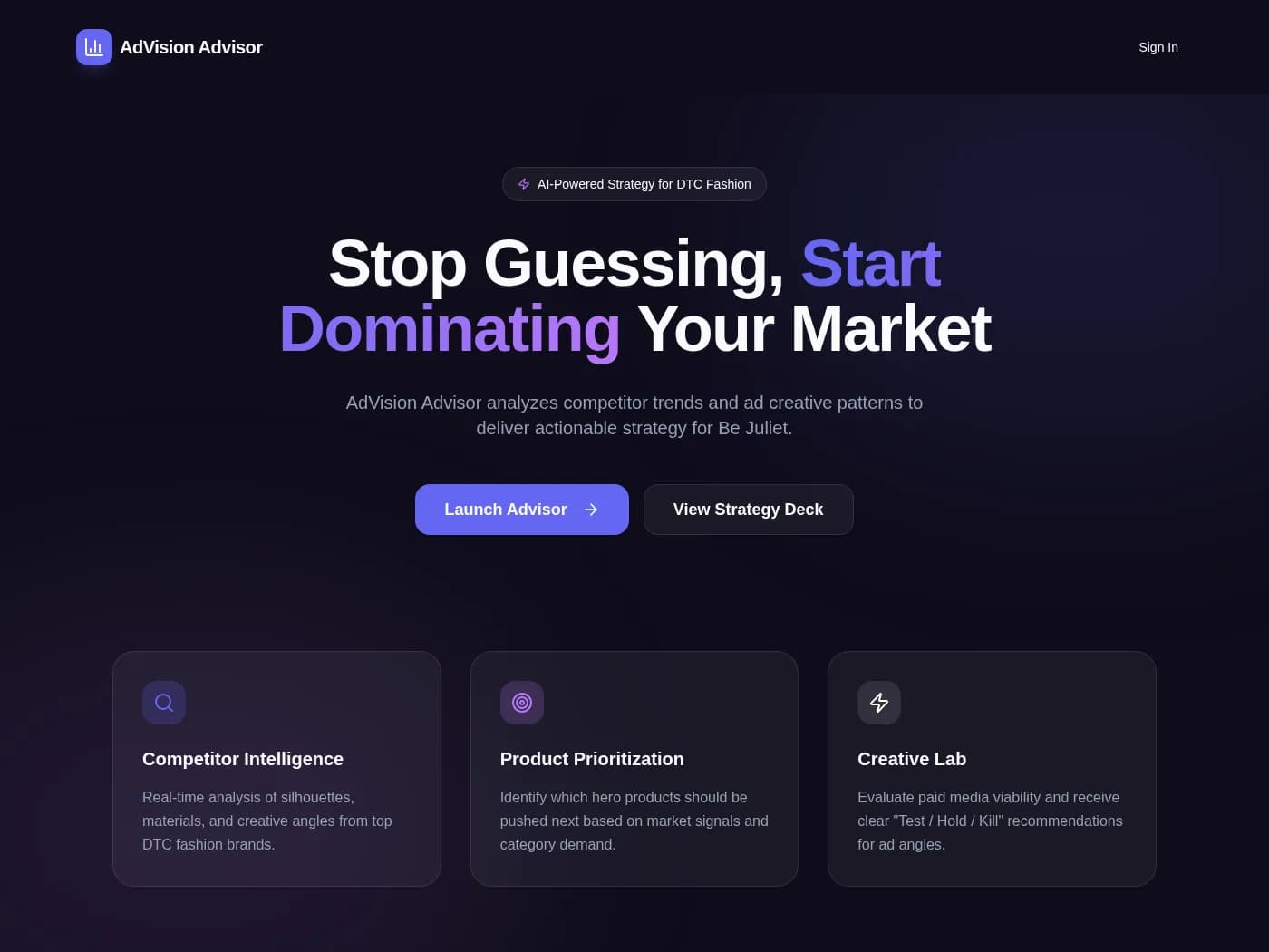 AdVision Advisor