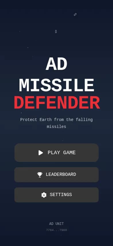 Ad Missile Defender