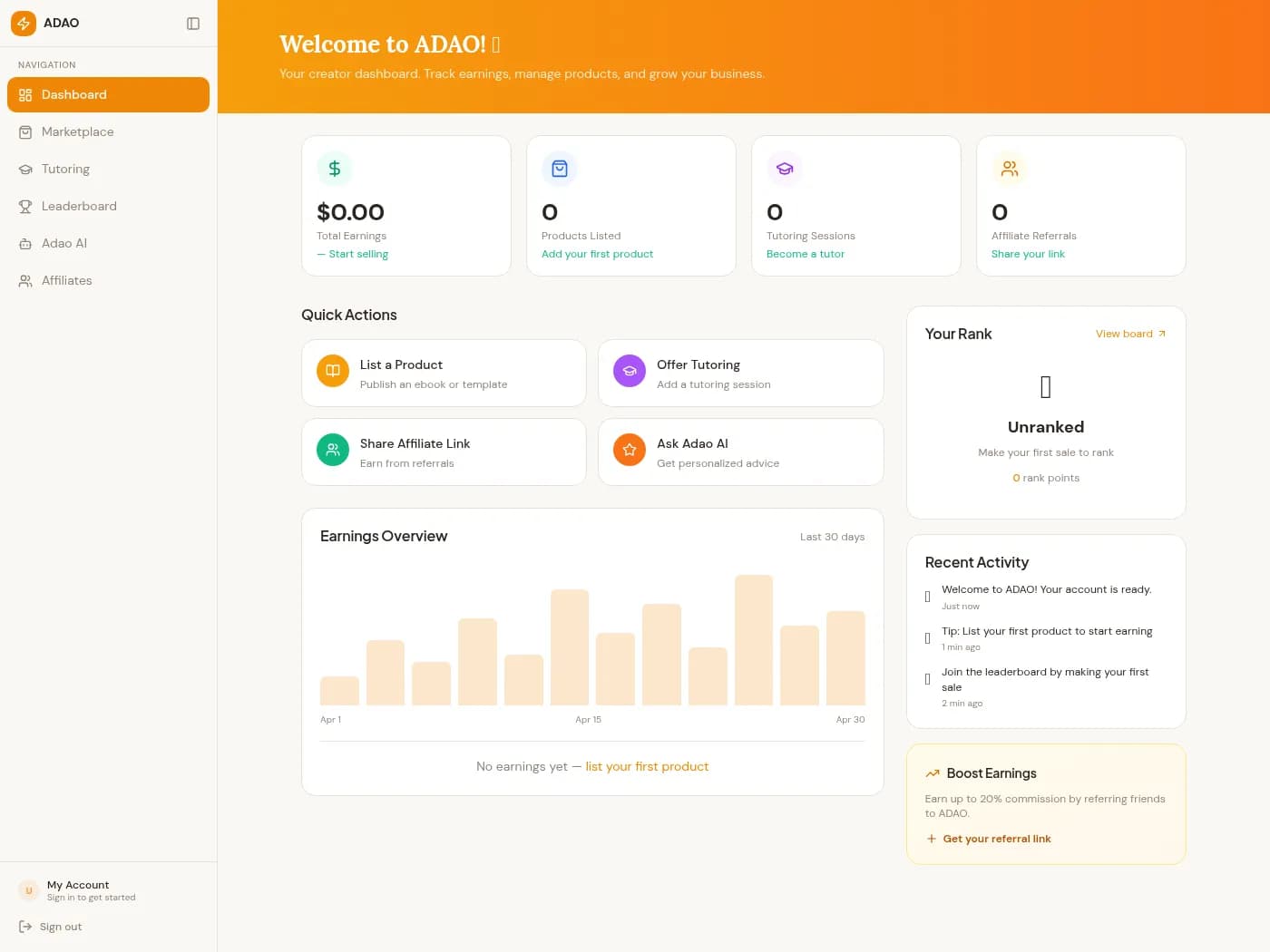 ADAO Digital Marketplace
