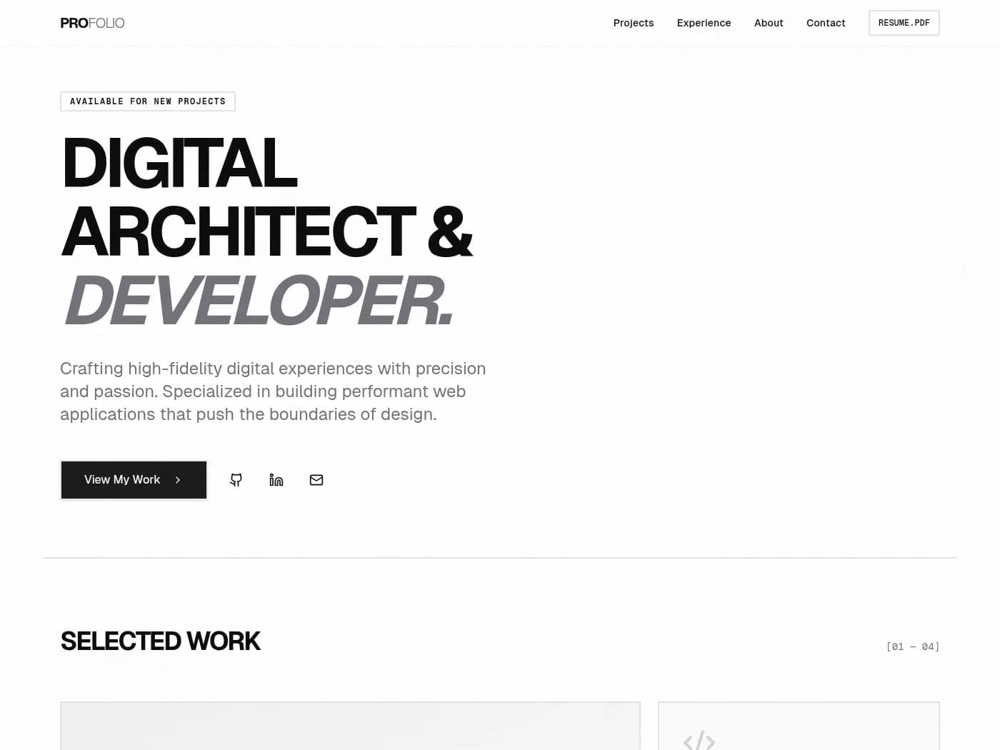 Adapted Profolio Page