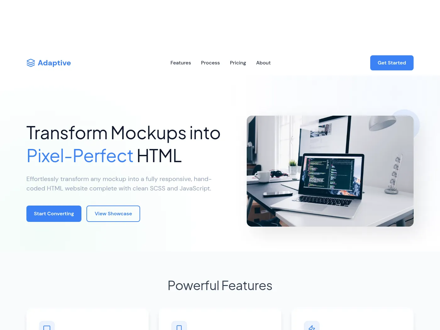 Adaptive HTML Mockup