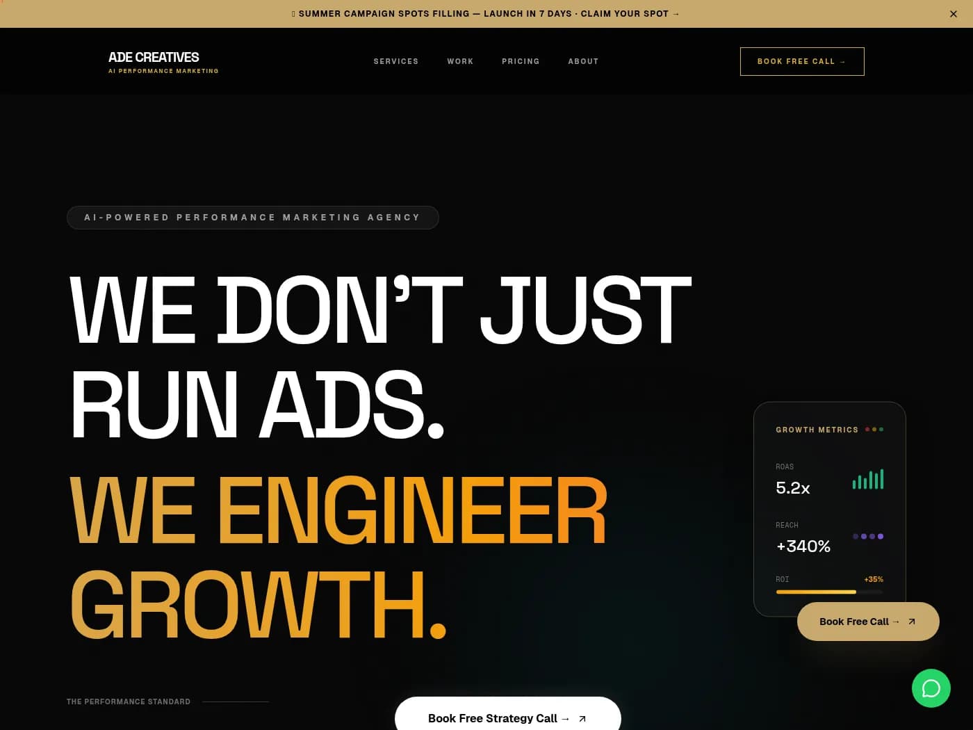 Ade Creatives Agency Site