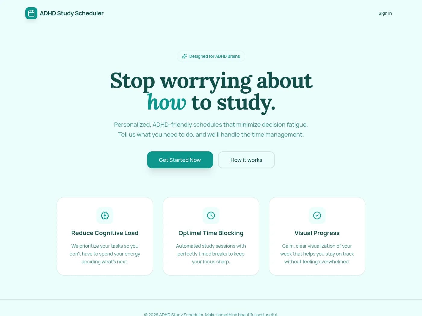 ADHD Study Scheduler
