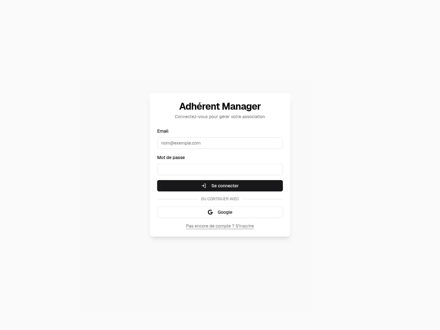 Adhérent Manager