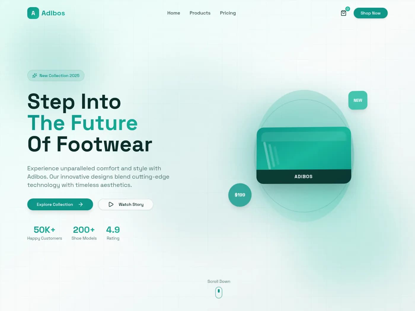 Adibos 3D Landing Page