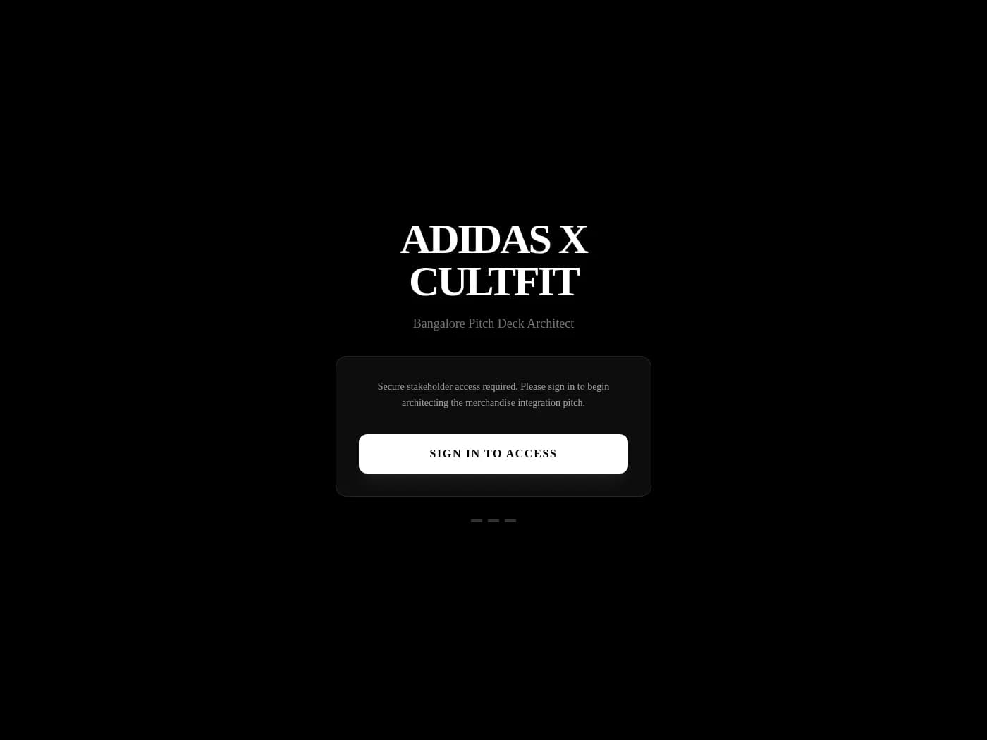 Adidas x Cultfit Pitch