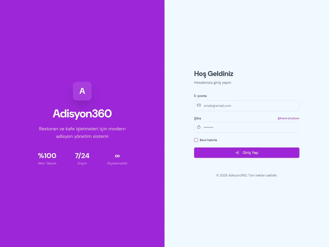 Adisyon360 Clone
