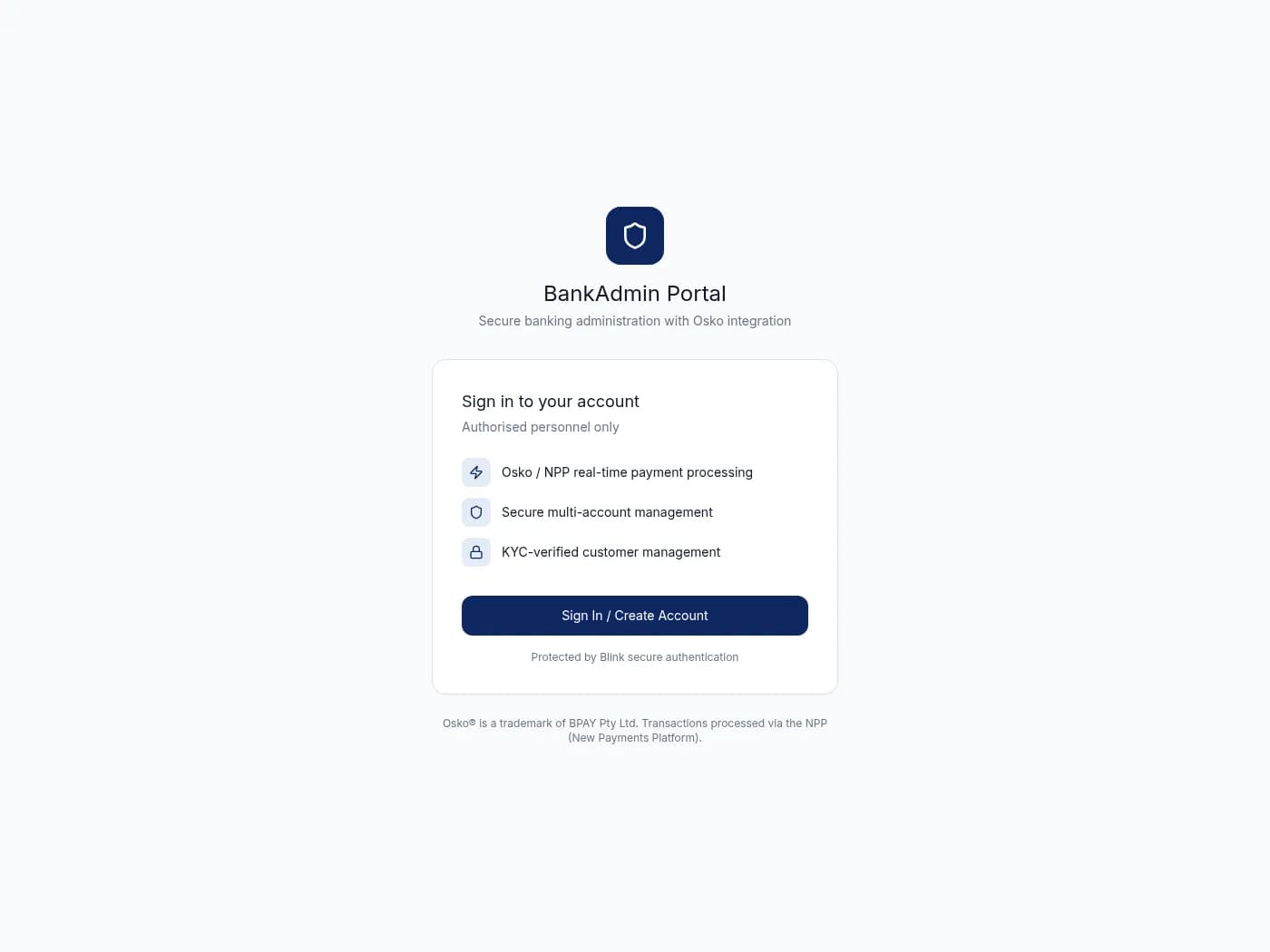 BankAdmin Portal