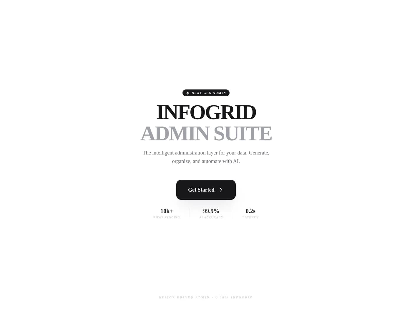 InfoGrid Admin Suite