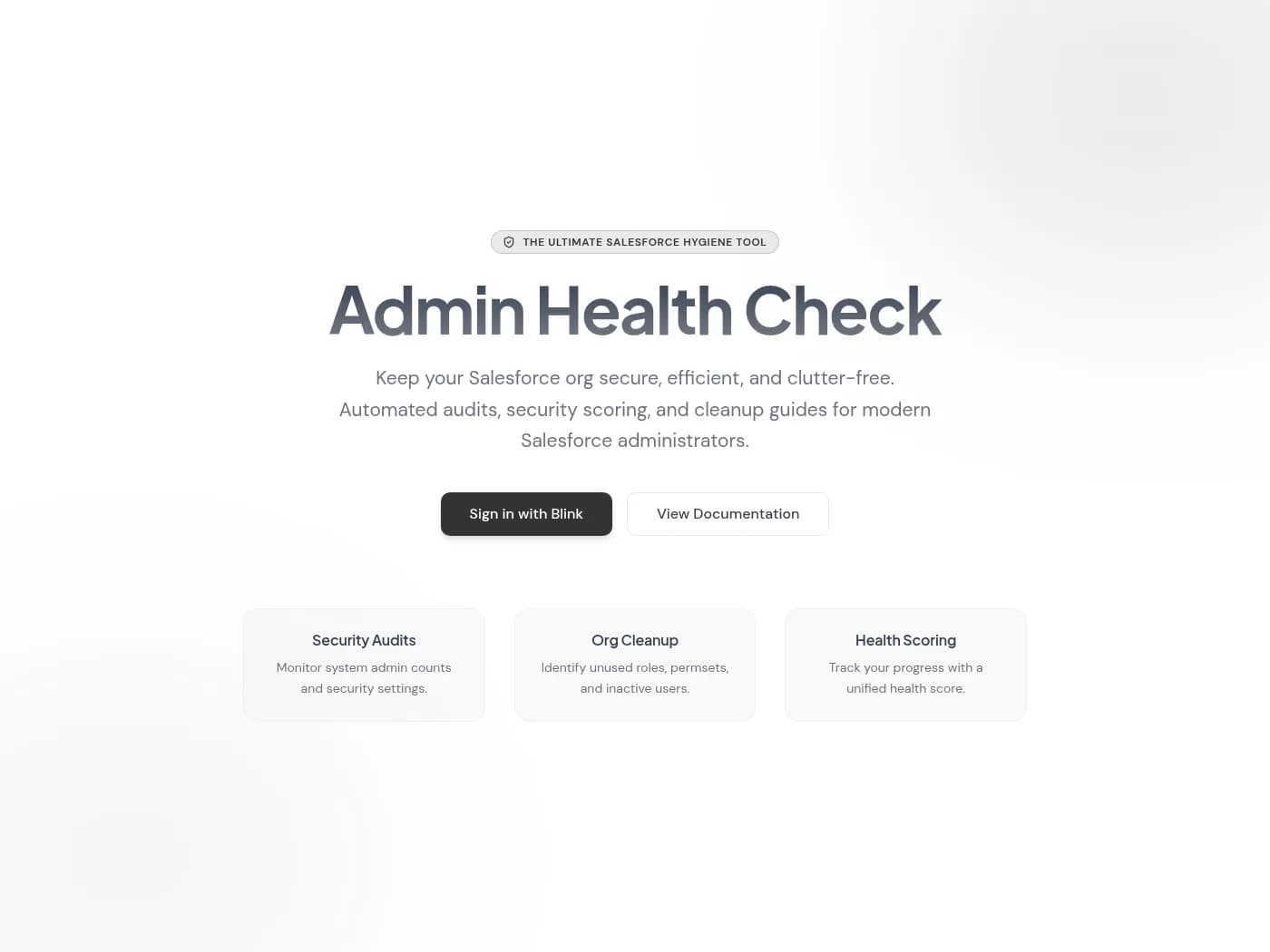 Admin Health Check