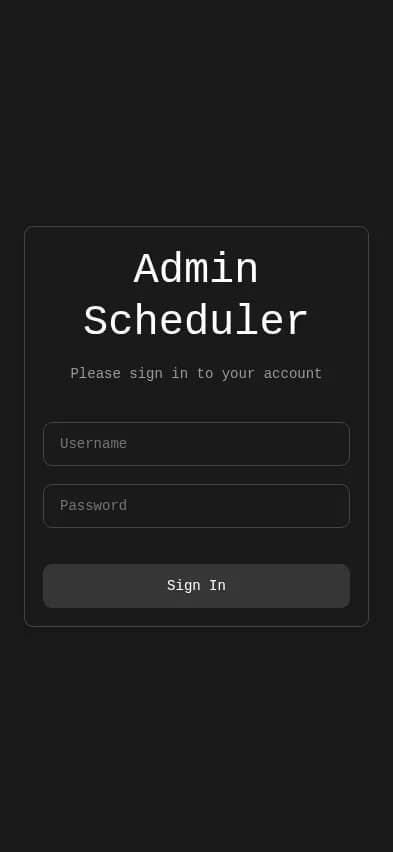 Admin Scheduler App