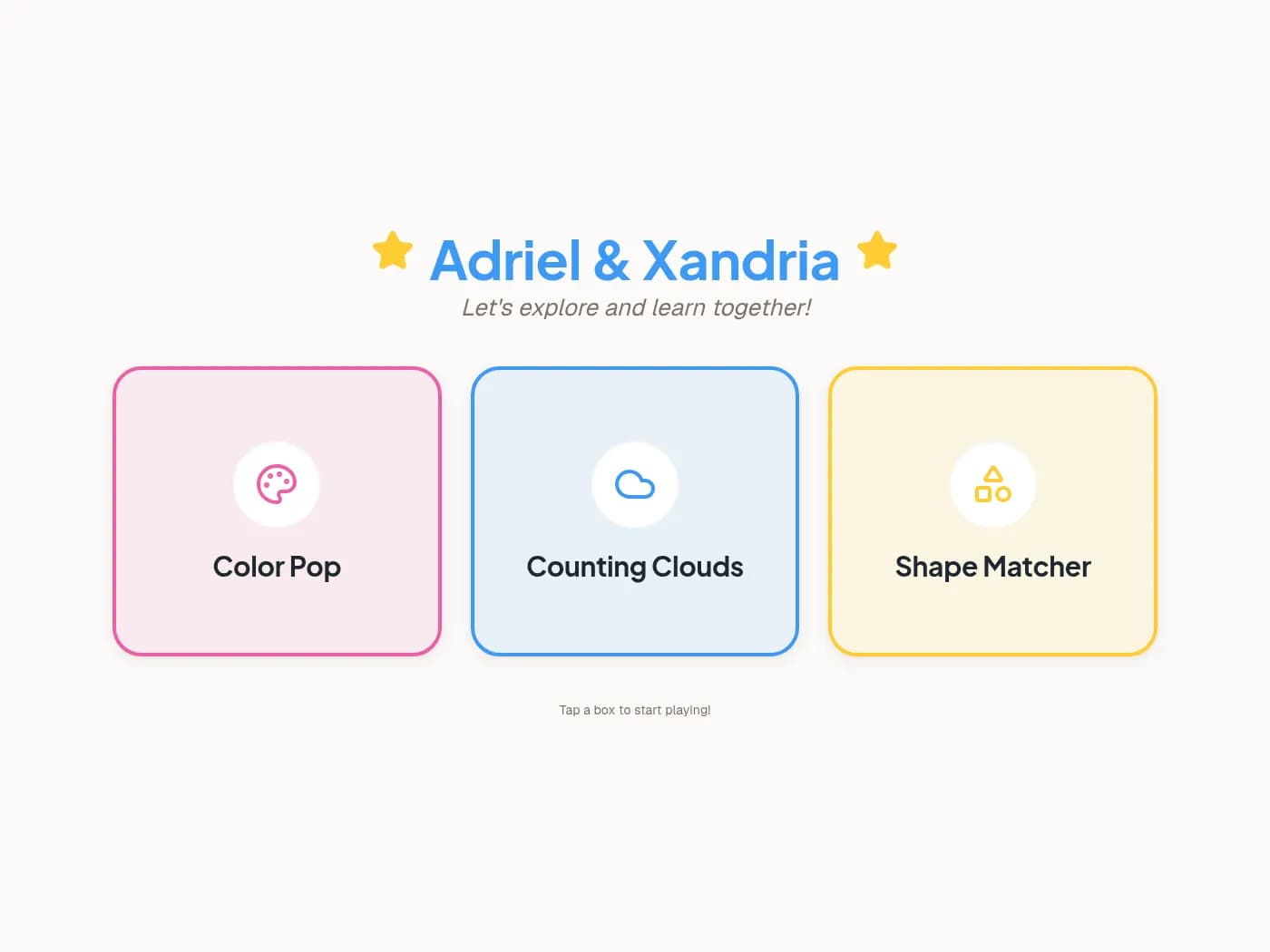 Adriel & Xandria Kids Game