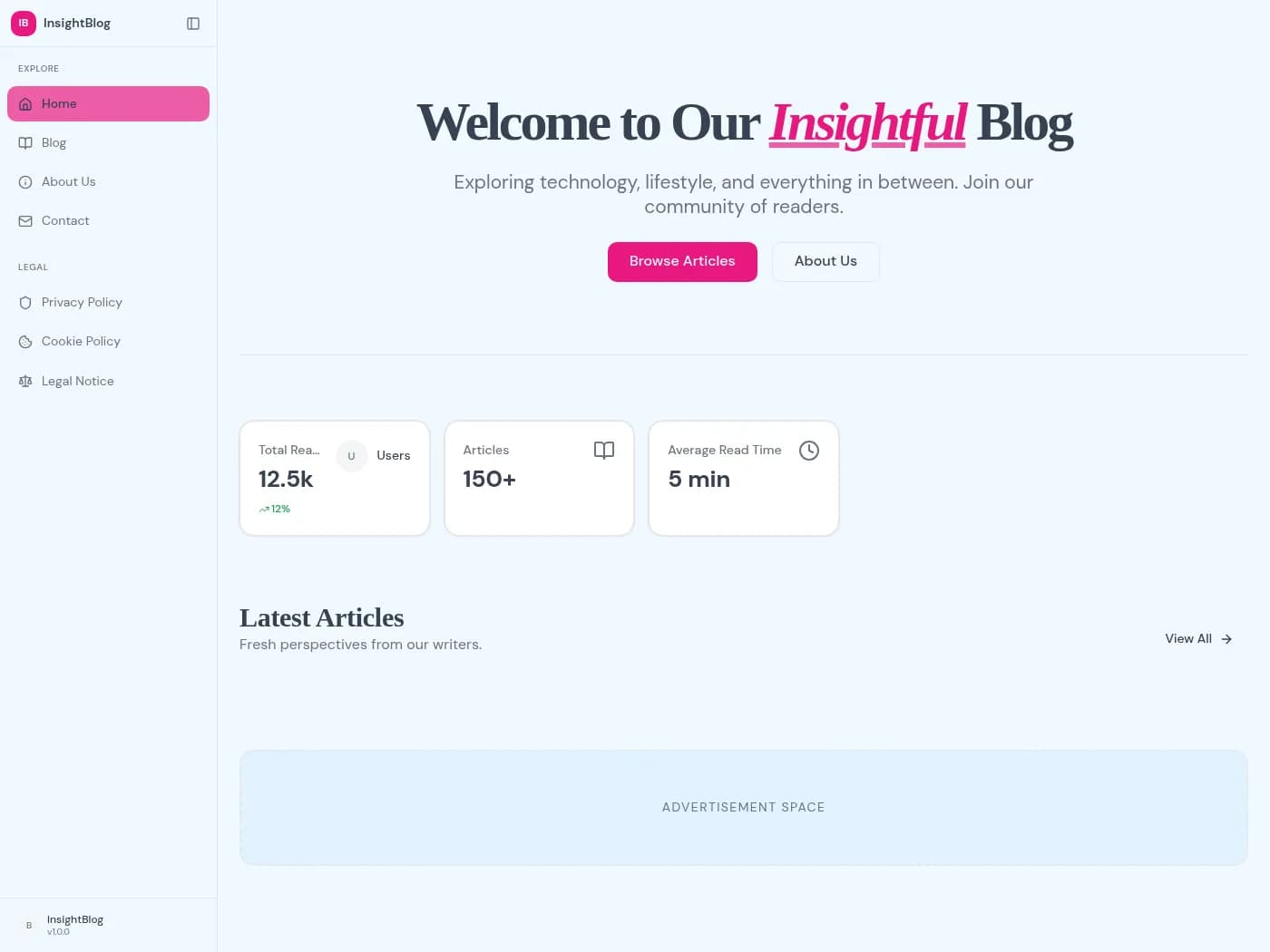 AdSense Ready Blog Web