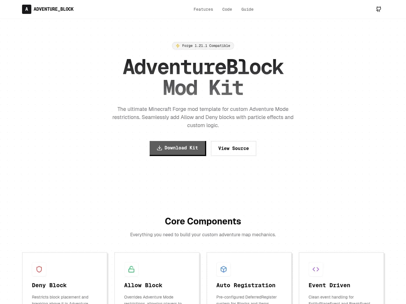 AdventureBlock Mod Kit