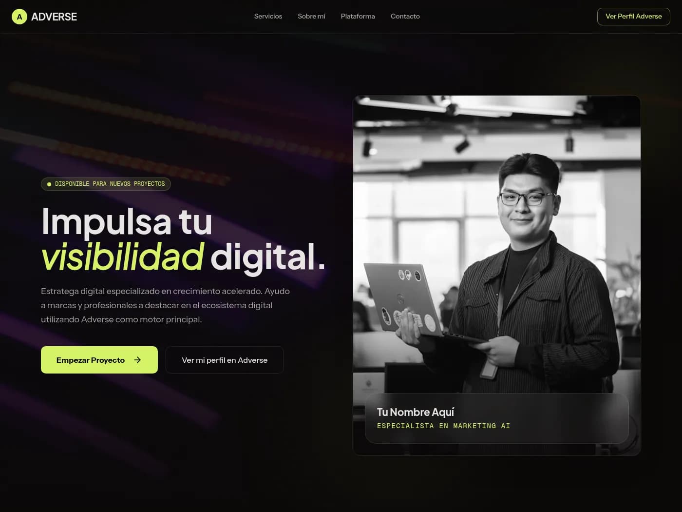 Adverse Personal Promo Site