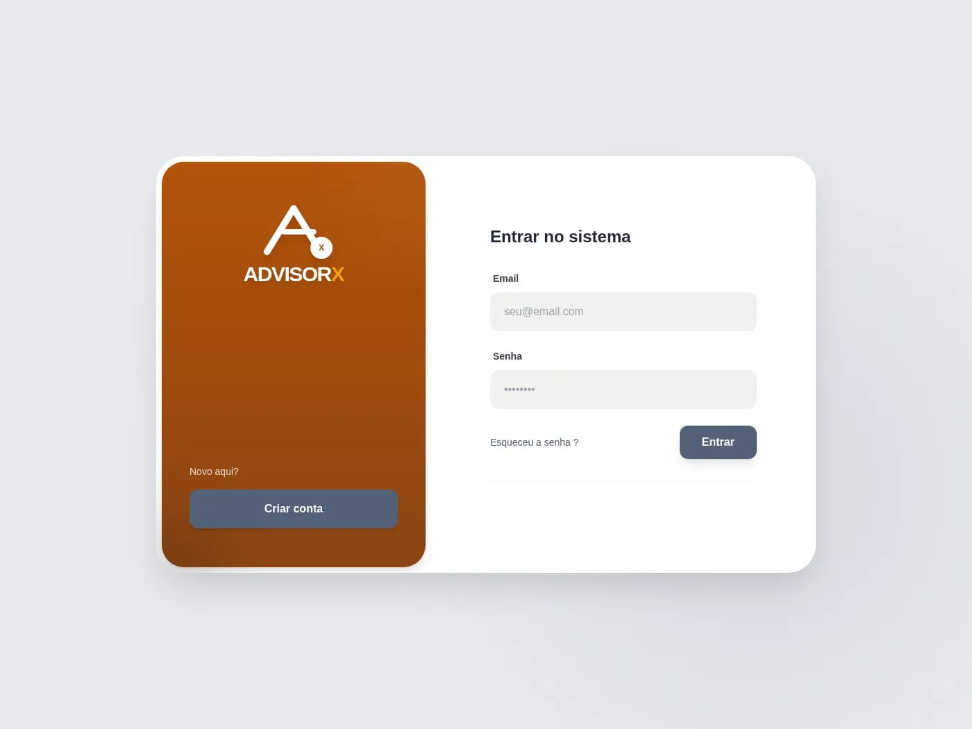 AdvisorX Login Clone