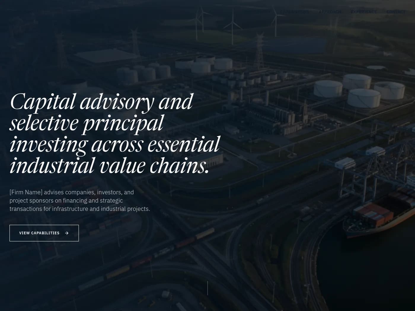 Institutional Advisory Landing