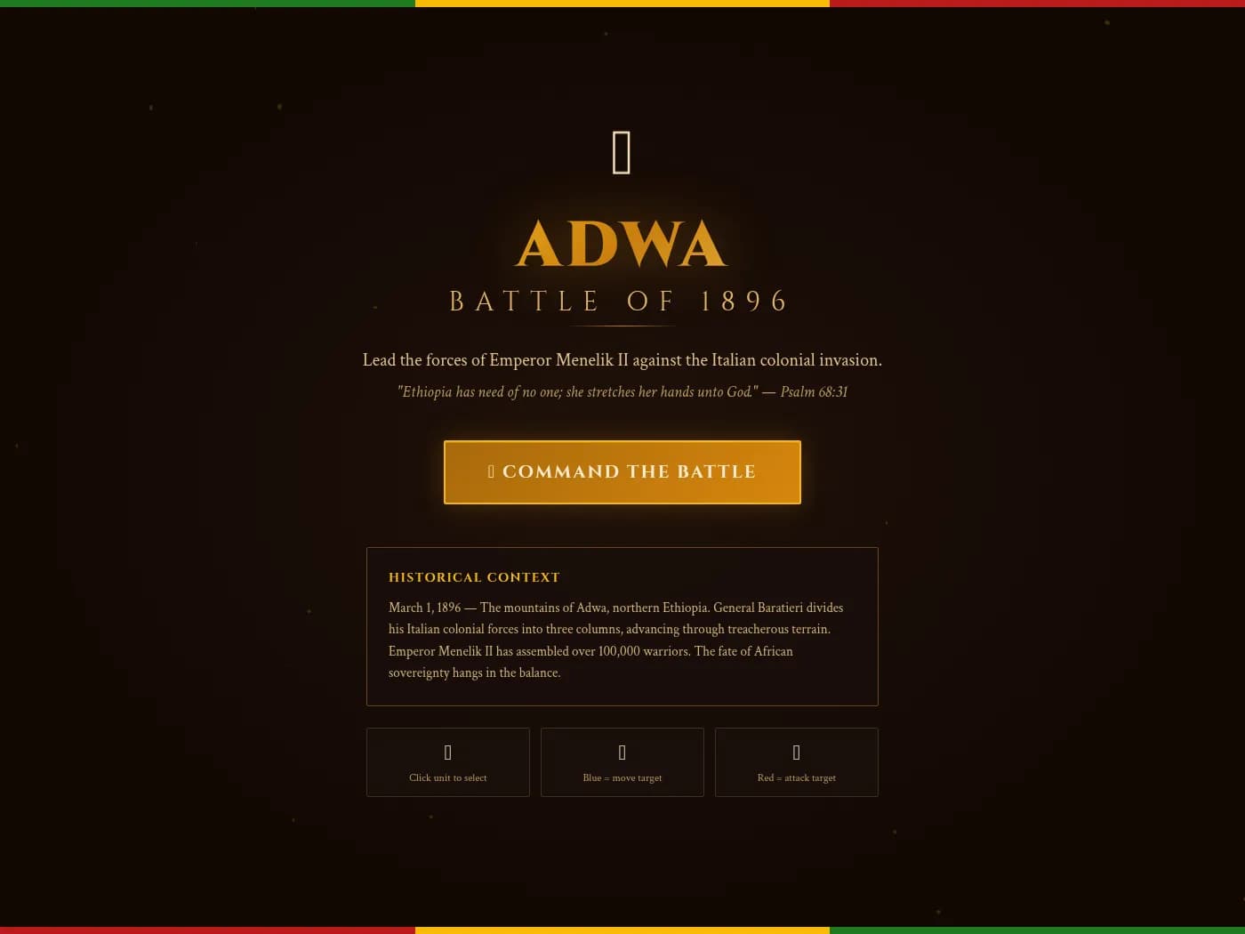 Adwa Battle Game