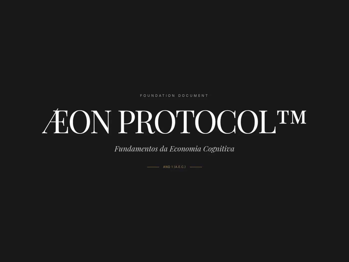 ÆON Protocol Foundation Doc