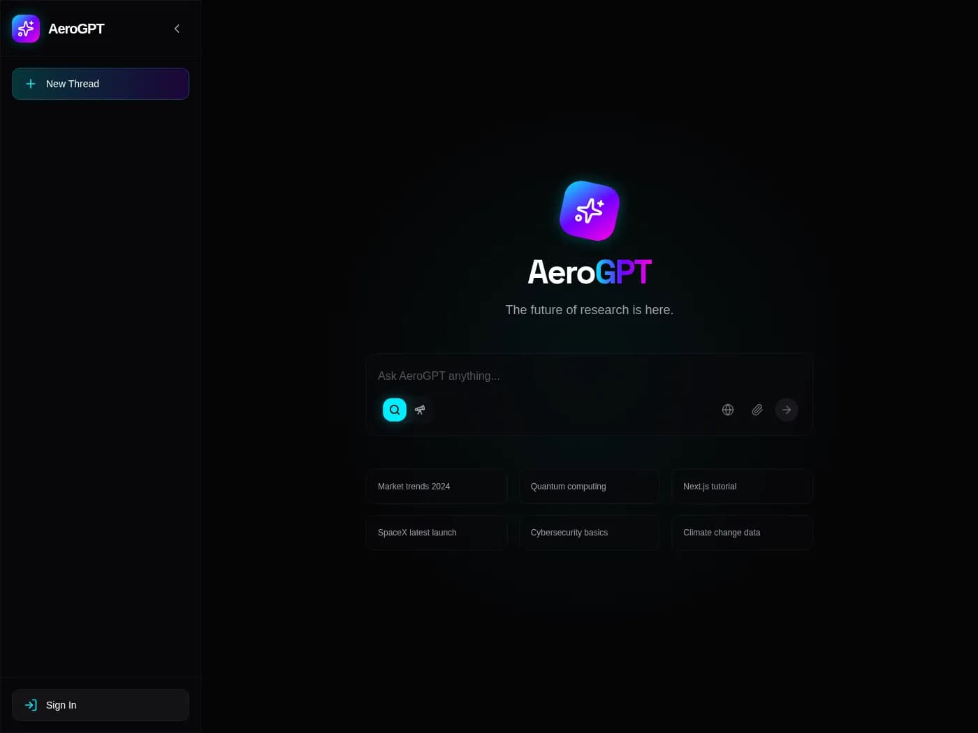 AeroGPT AI Chatbot