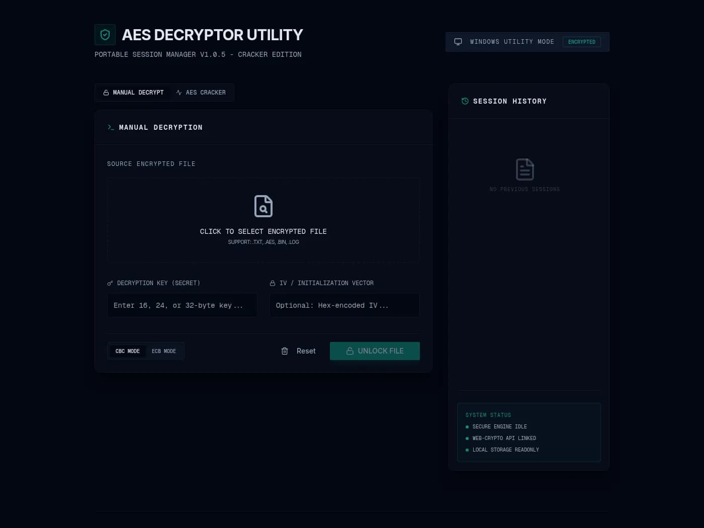 AES Decryptor Utility