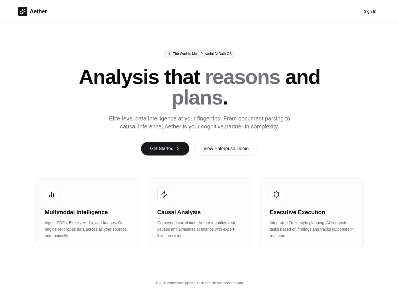 Aether AI Analyst