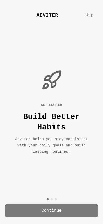 Aeviter Habit Tracker