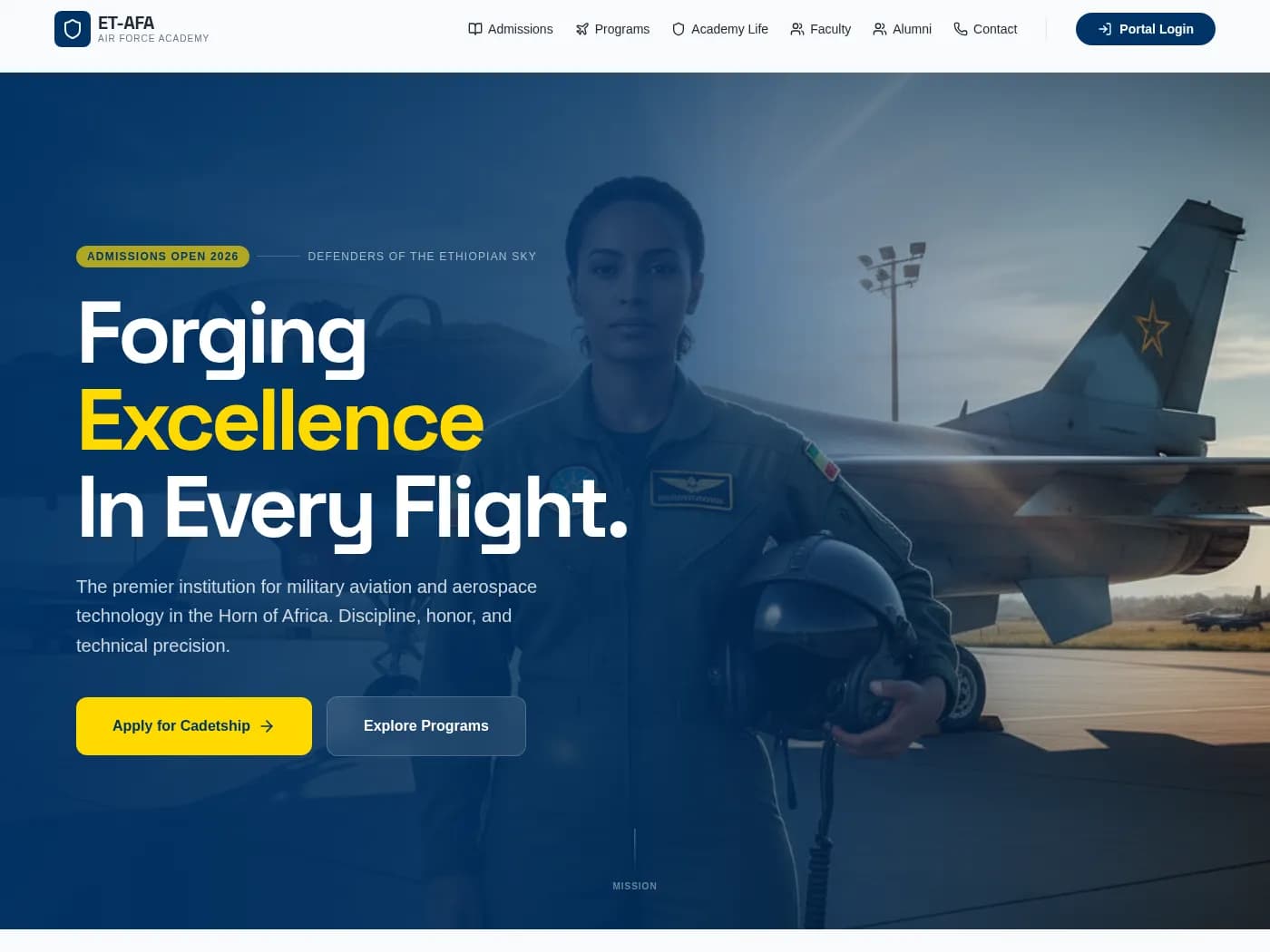 Ethiopian Air Force Academy Web