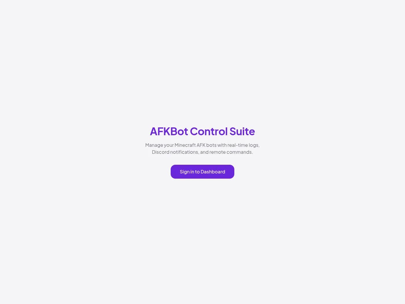 AFKBot Control Suite