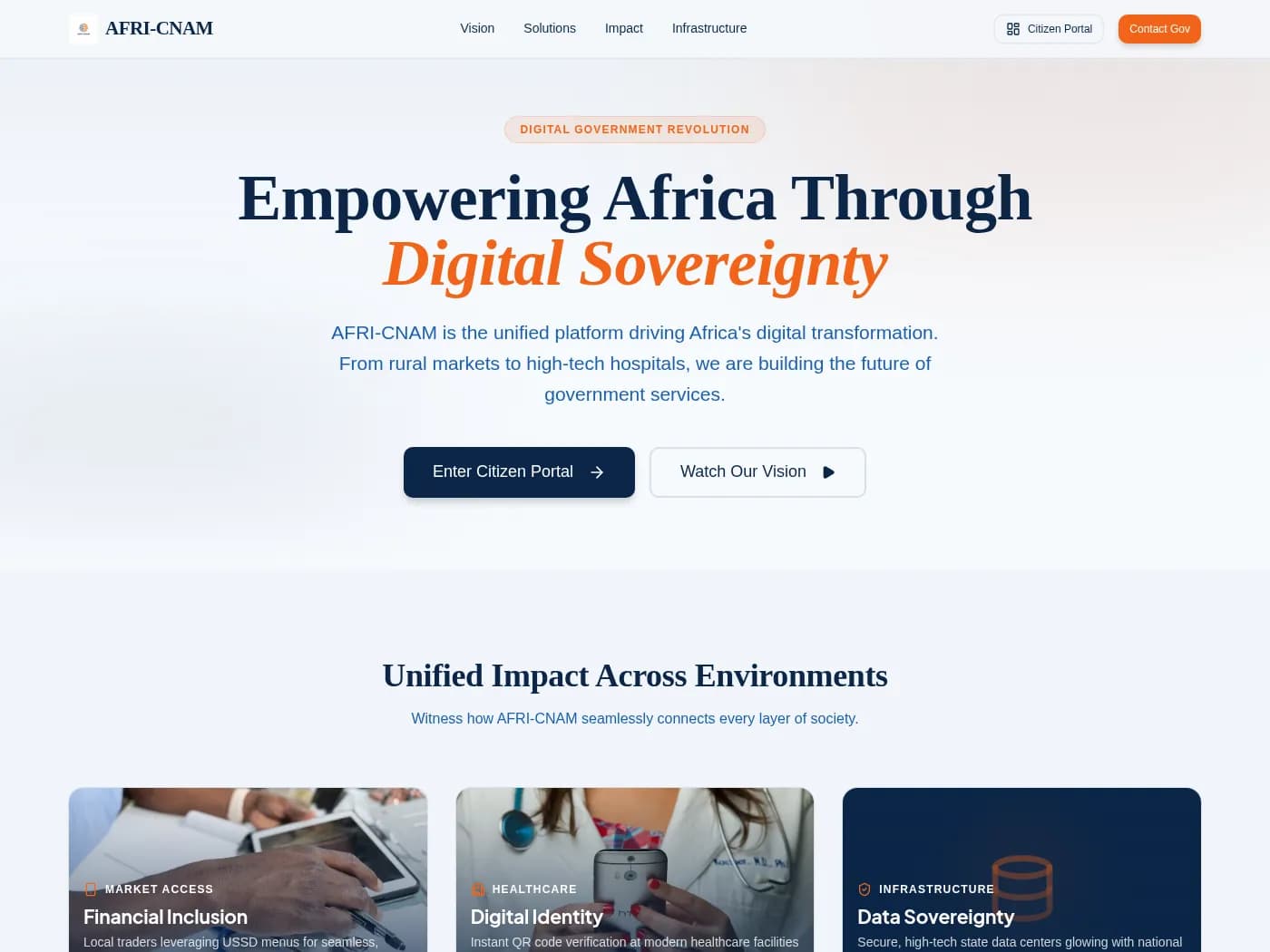 AFRI-CNAM Showcase Platform
