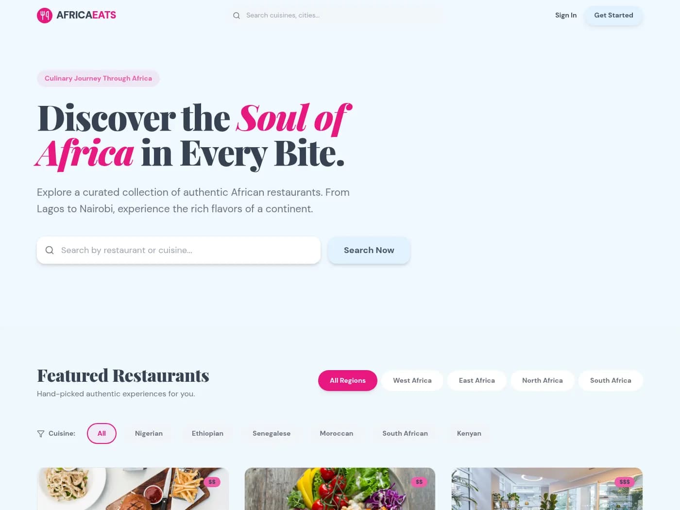African Restaurant Finder