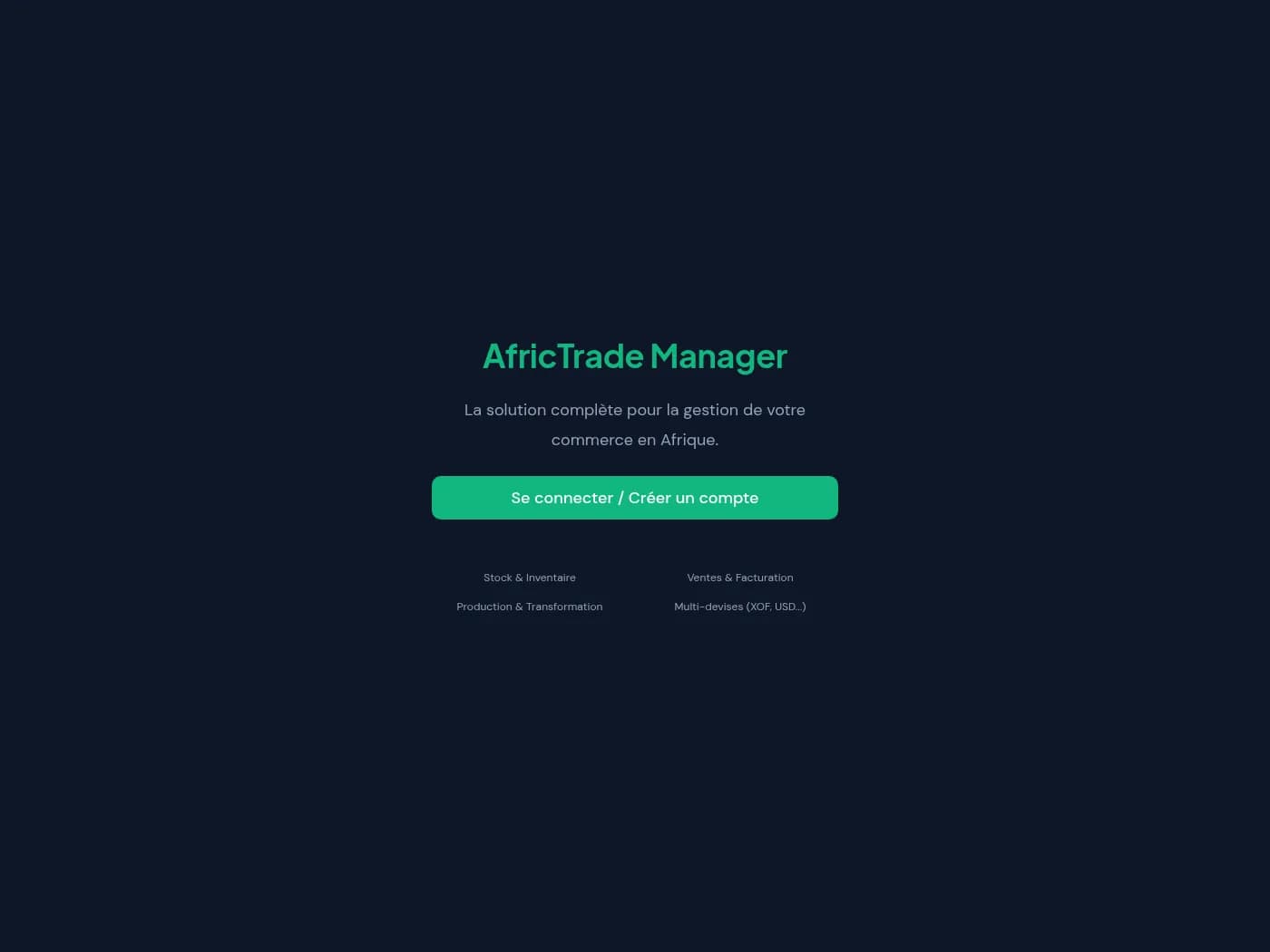 AfricTrade Manager