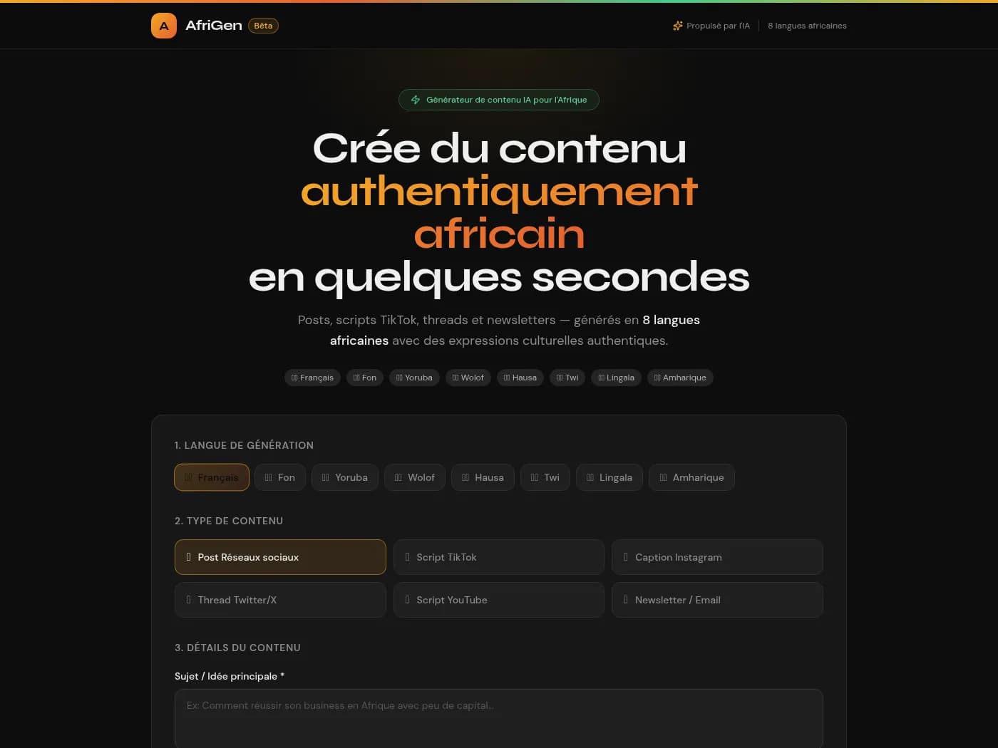 AfriGen Creator Generator