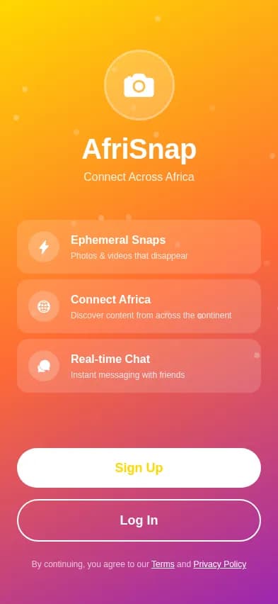 AfriSnap Social App