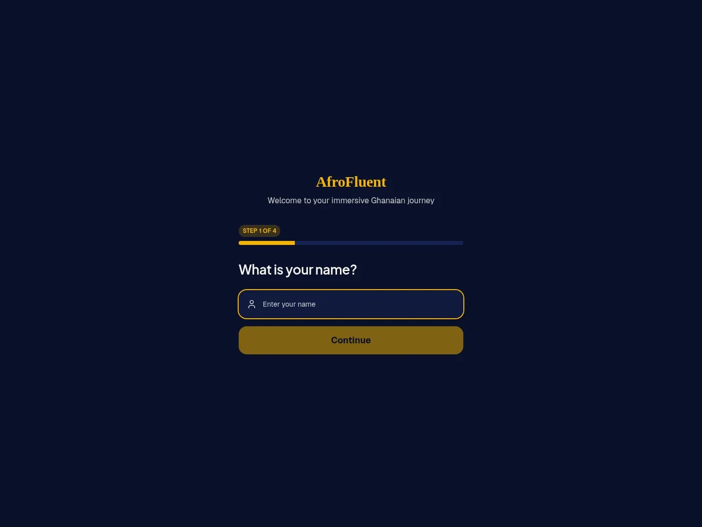 AfroFluent Traveler App