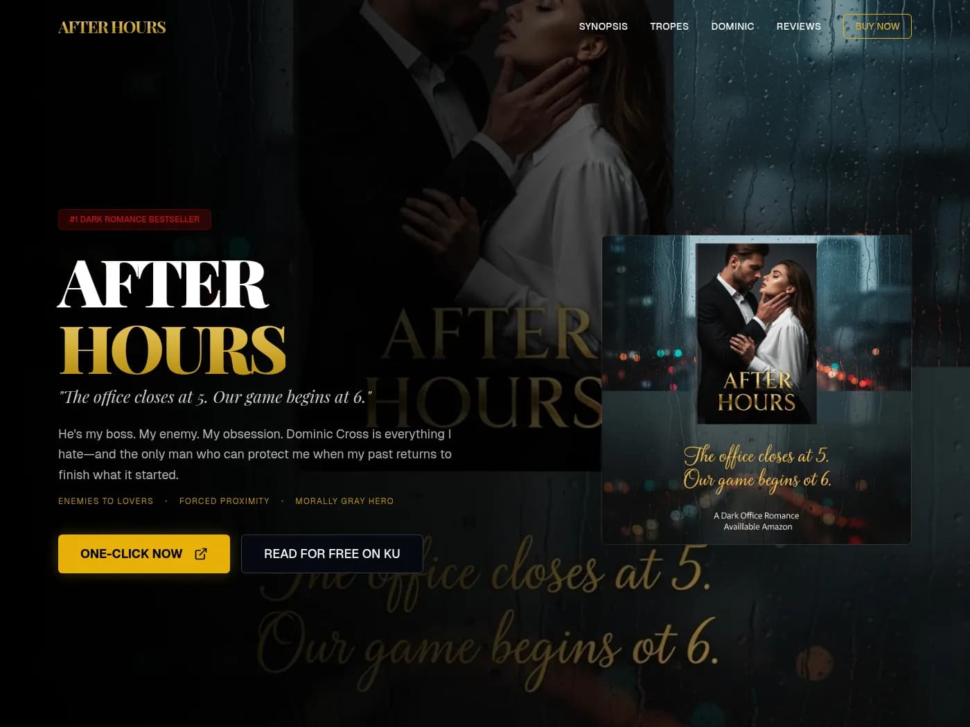 After Hours Landing Page