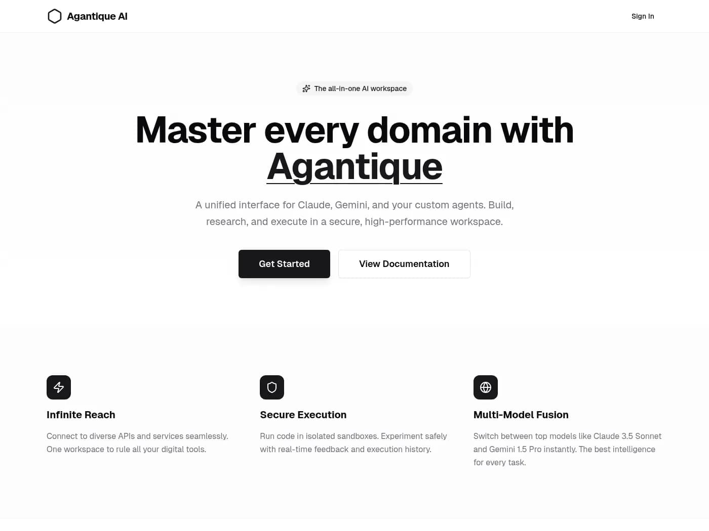 Agantique AI Workspace