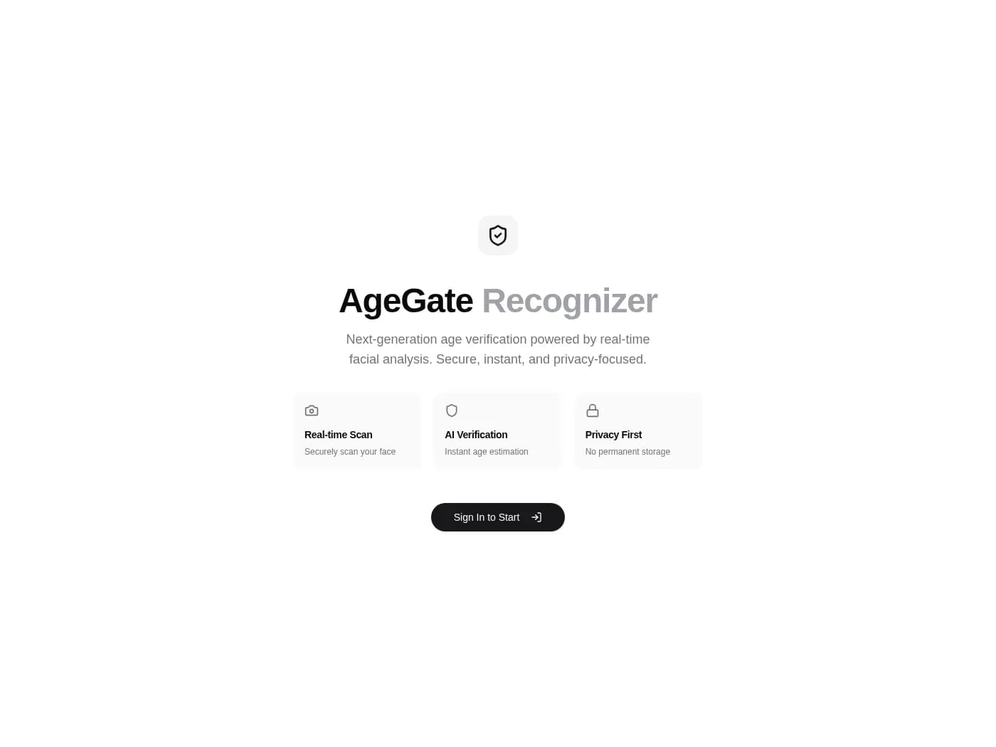 AgeGate Face Recognizer