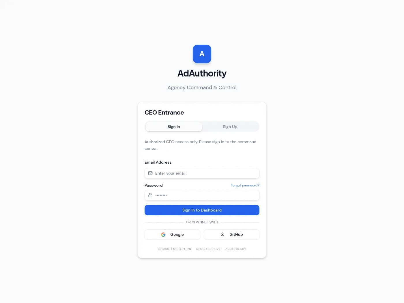 AdAuthority Agency Portal