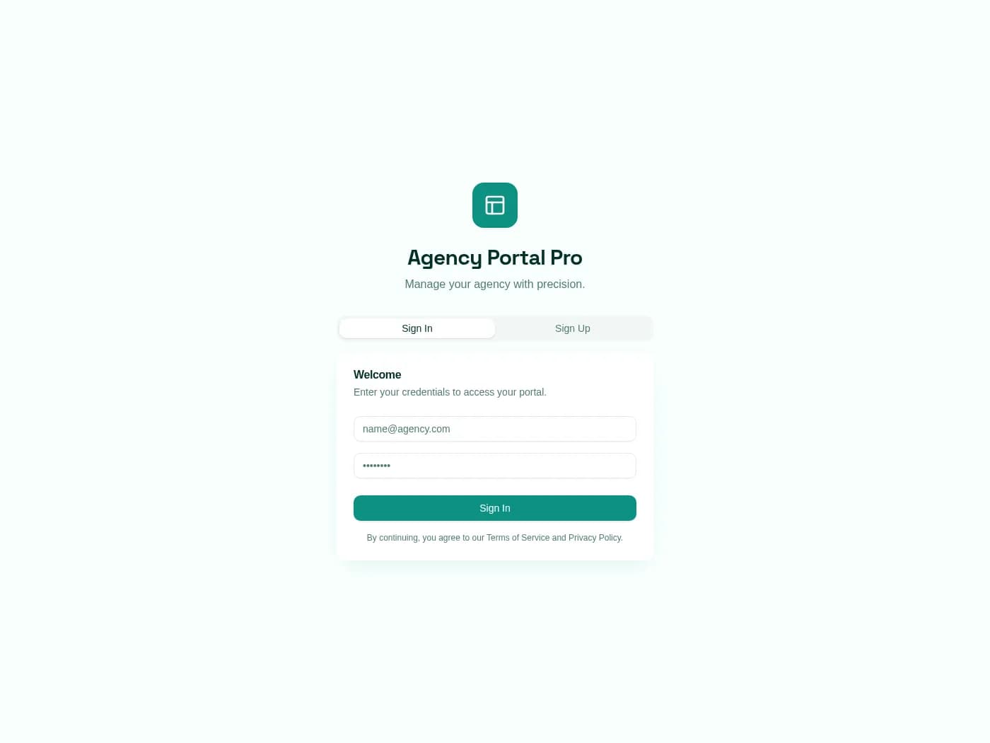 Agency Portal Pro