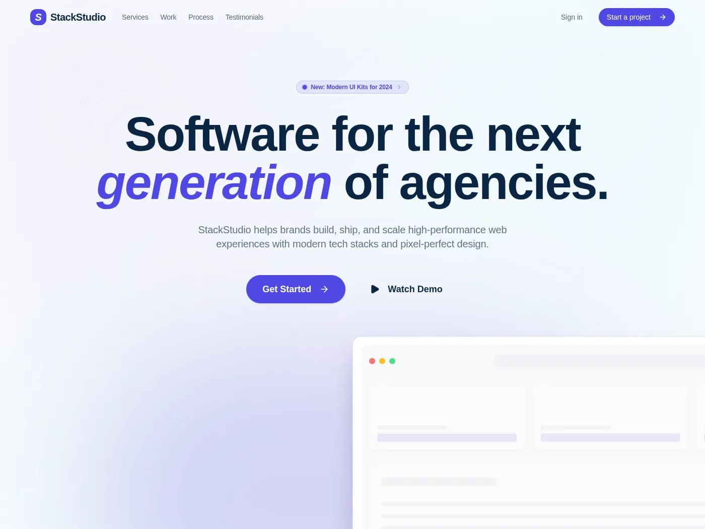Stripe-Inspired Agency Site