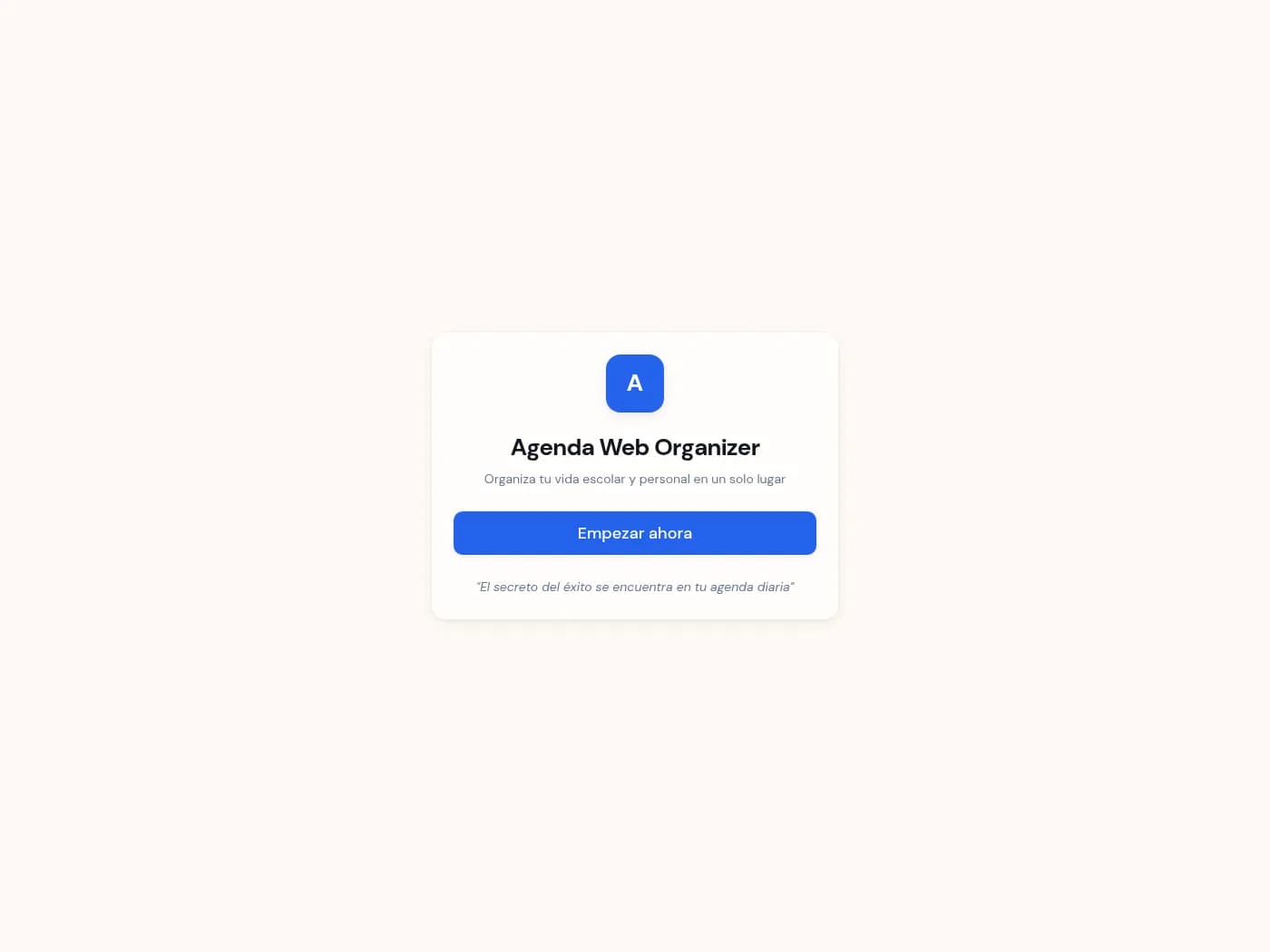 Agenda Web Organizer